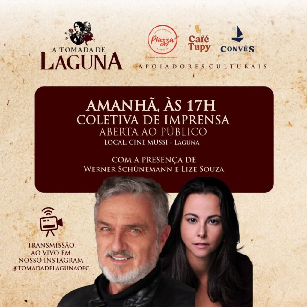 Atores principais de A Tomada de Laguna concedem entrevista coletiva ...